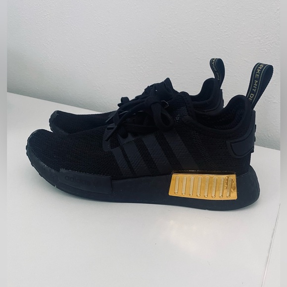 adidas | Shoes | Adidas Rmd Black Gold Metallic Womens Size 65 | Poshmark